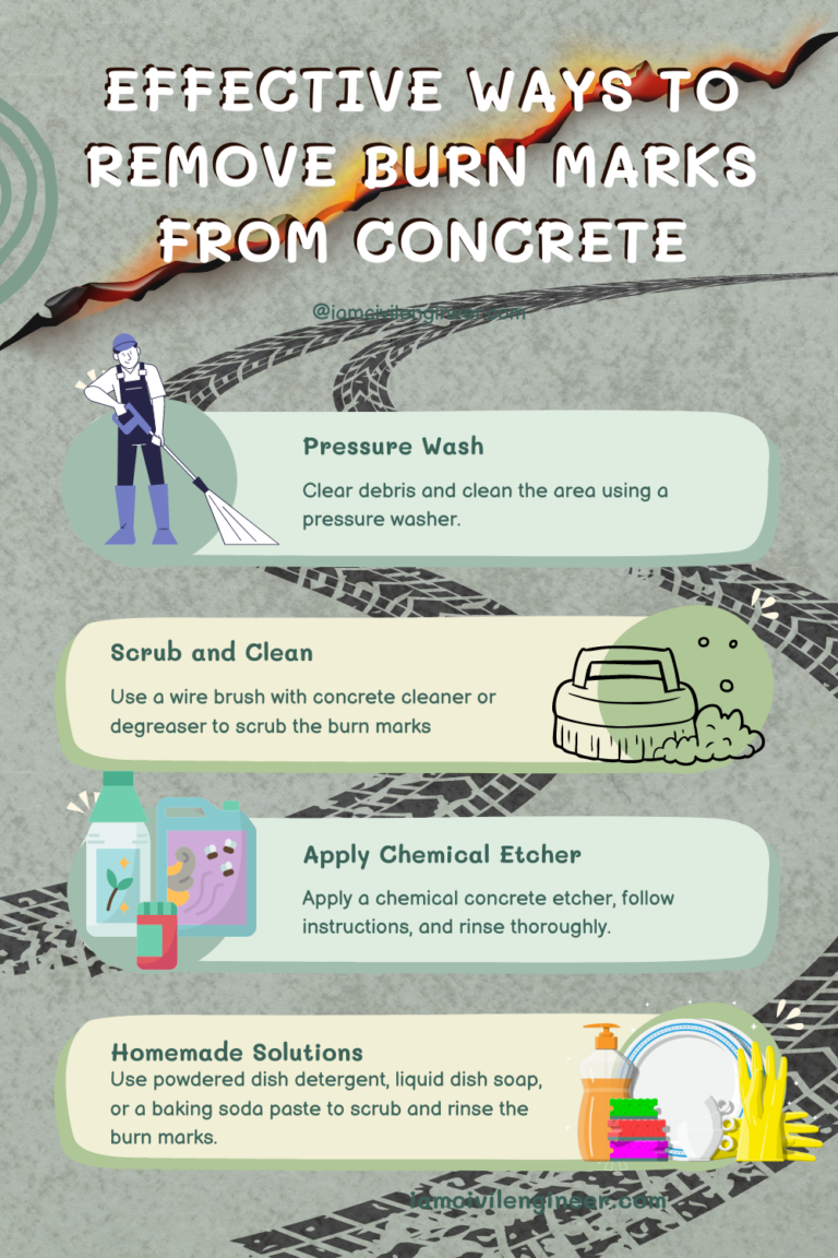How to get burn marks off Concrete? (Simple 5 steps) - Iamcivilengineer