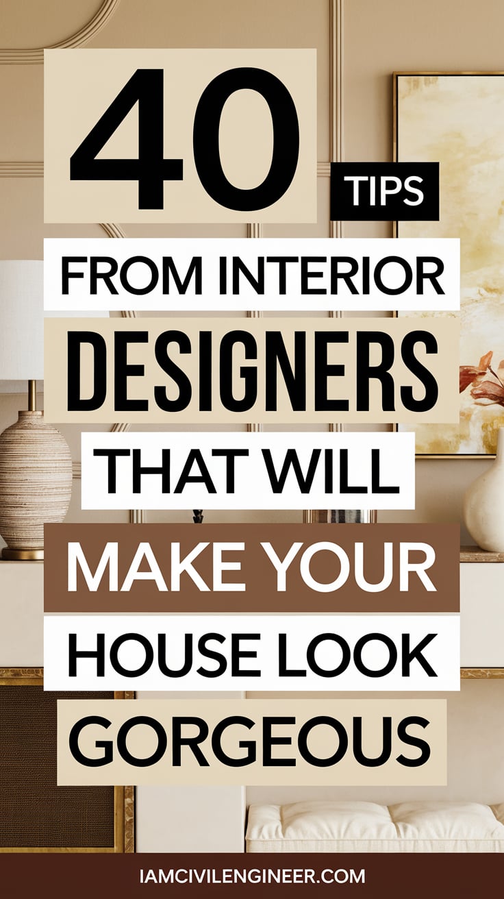 40 Tips from Interior Designers That will Make Your House Look Gorgeous ...